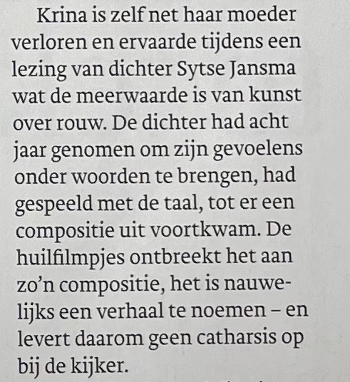 artikel in Trouw over rouwen met tiktok – Studio Sytse Jansma